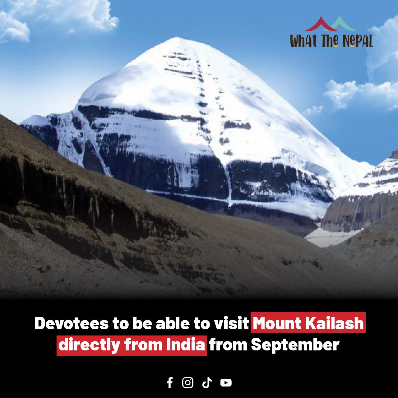 Devotees to be able to visit Kailash Parbat from India from September ...