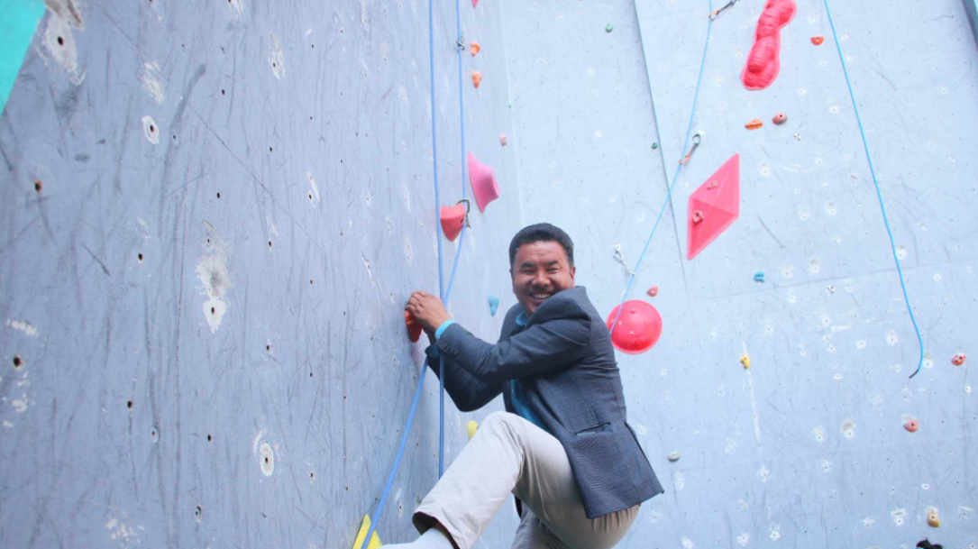 The Late Babu Chiri Sherpa Open Sport Climbing Competition gets started ...